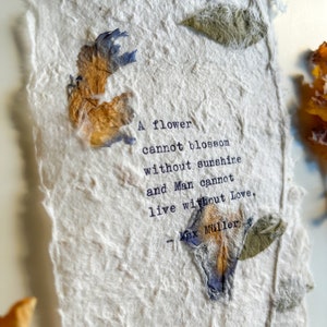 Custom Handtyped Personalized Poem Art Typed on Handmade Artisan ...