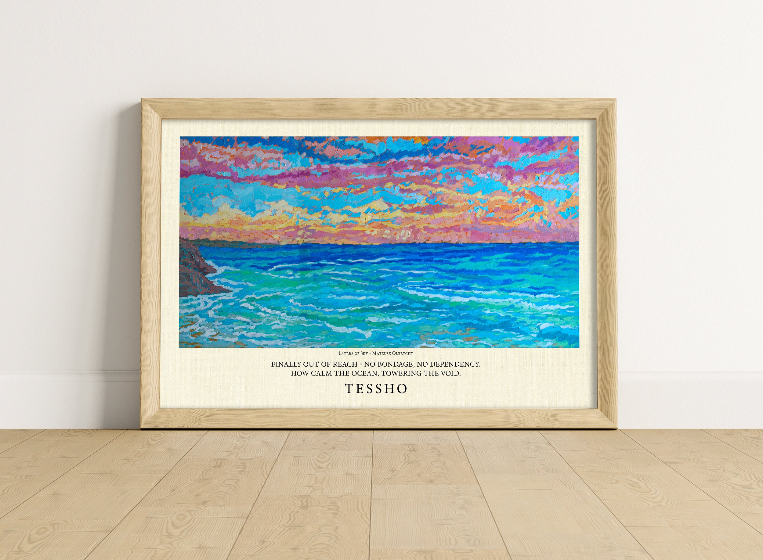 Tessho Death Poem With Impressionism Oil Painting of Colorful - Etsy