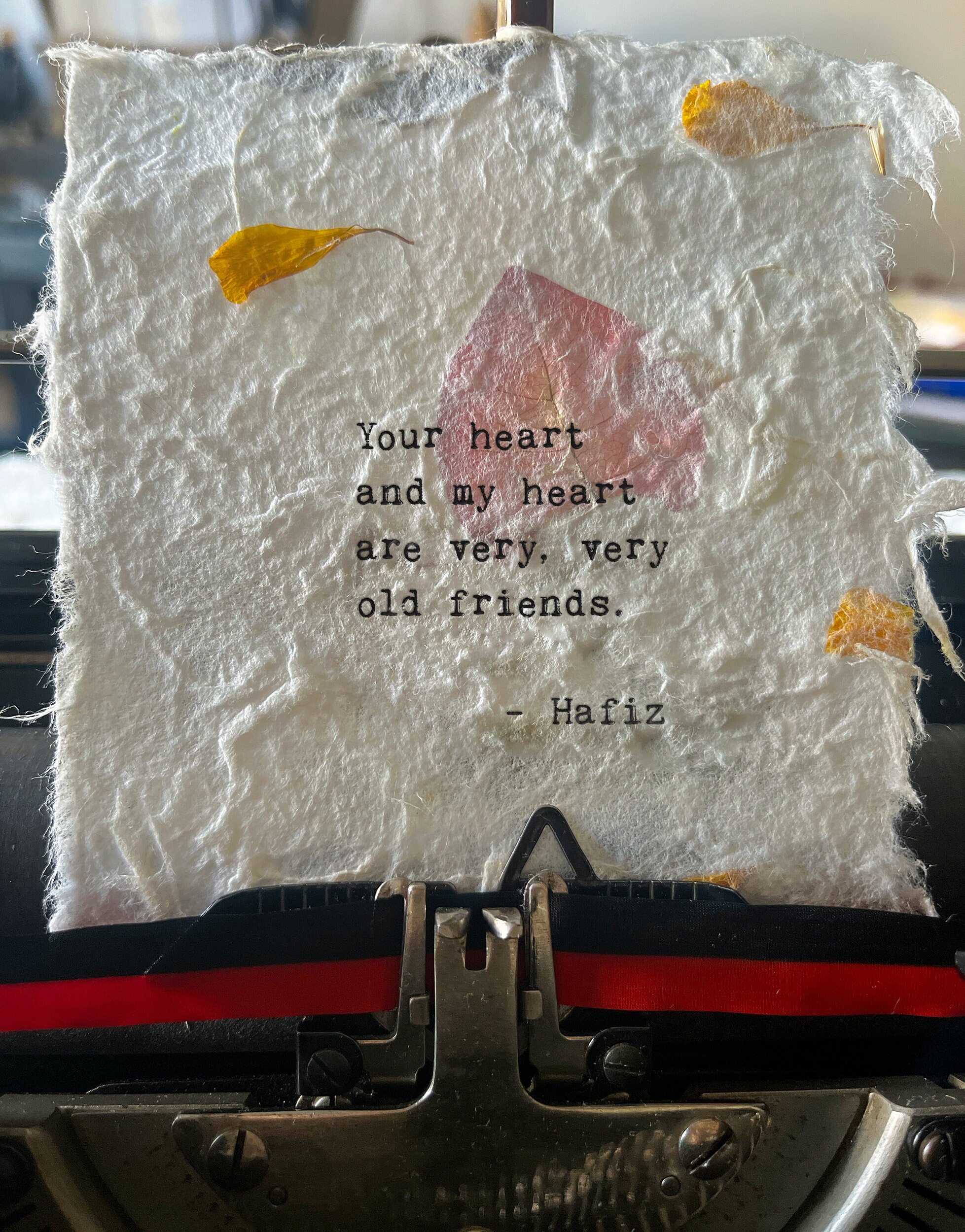 Handtyped Love Poem Hafiz Your Heart Inspirational Qoute Art Poetry ...