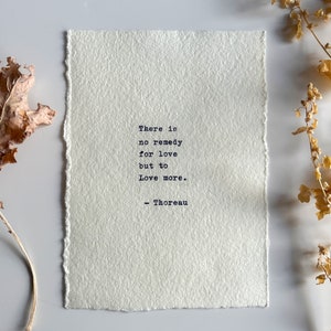 Handtyped Love Poem of Khalil Gibran Art Poetry Typed on Handmade ...