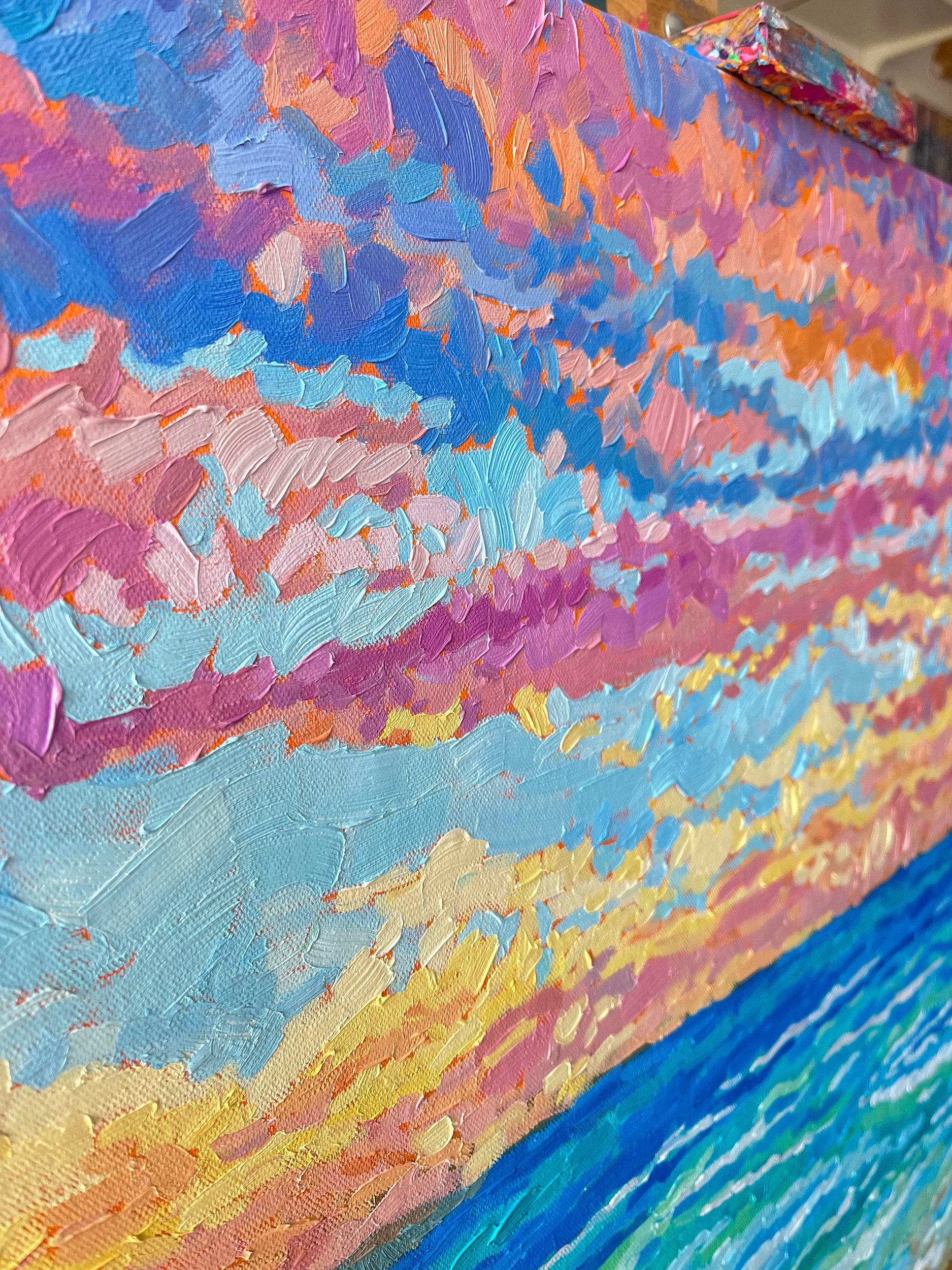 Tessho Death Poem With Impressionism Oil Painting of Colorful - Etsy
