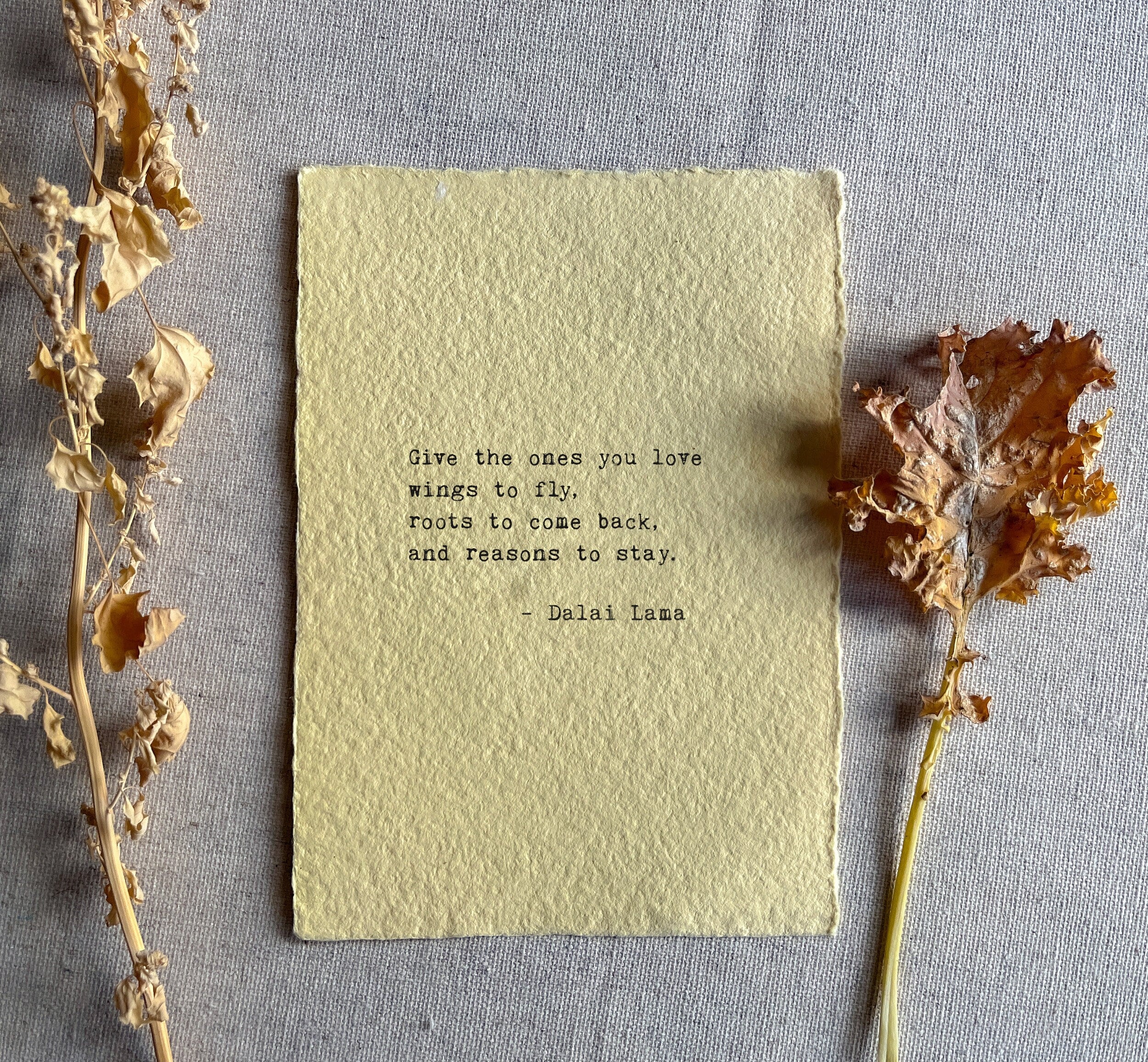 Handtyped Love Qoute of Dalai Lama Inspirational Art Poem, Poetry Typed ...
