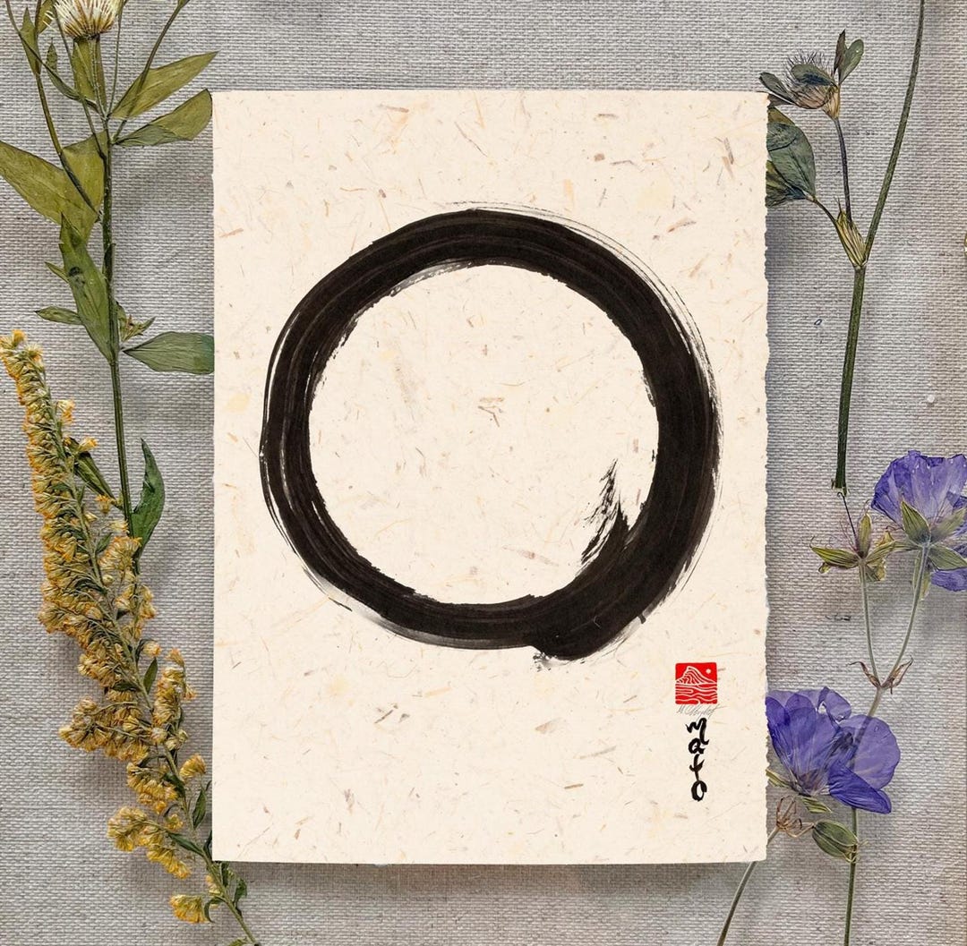 Custom Zen Calligraphy Art Enso No. 1 Circle Made With Japanese Sumi ...