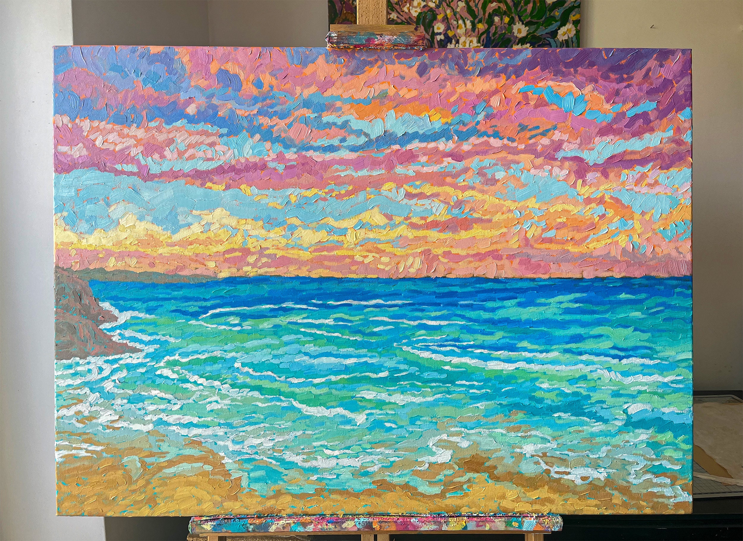 Tessho Death Poem With Impressionism Oil Painting of Colorful - Etsy