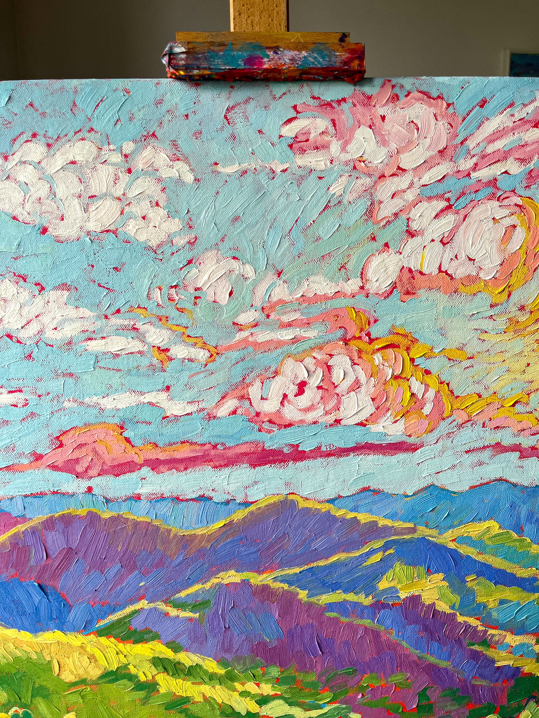 Hafiz Poem Peaceful Oil Painting Giclée, Sunrise Meditation in the ...