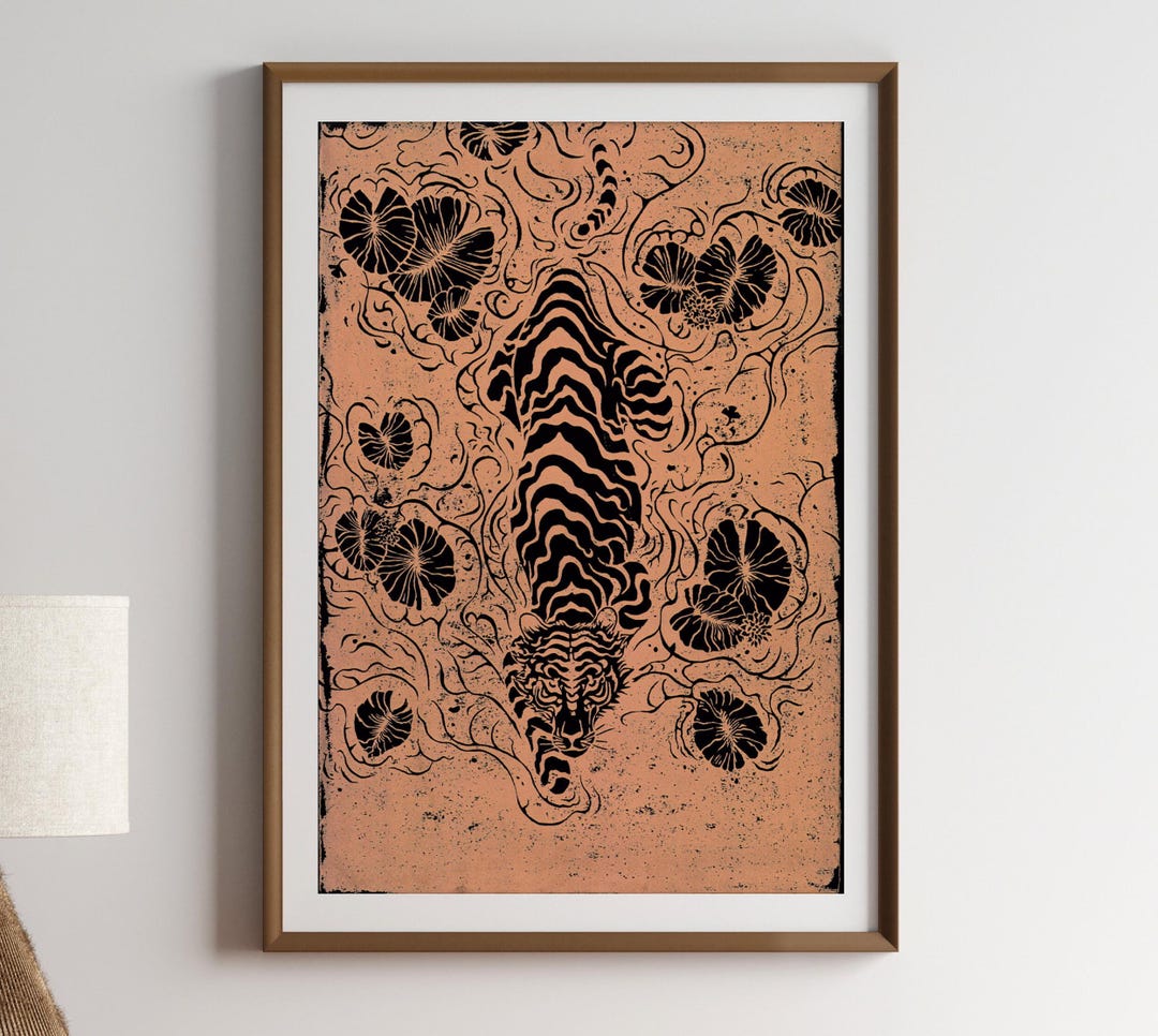Lino Print Giclée of Original Contemporary Linocut Blockprint Copper ...