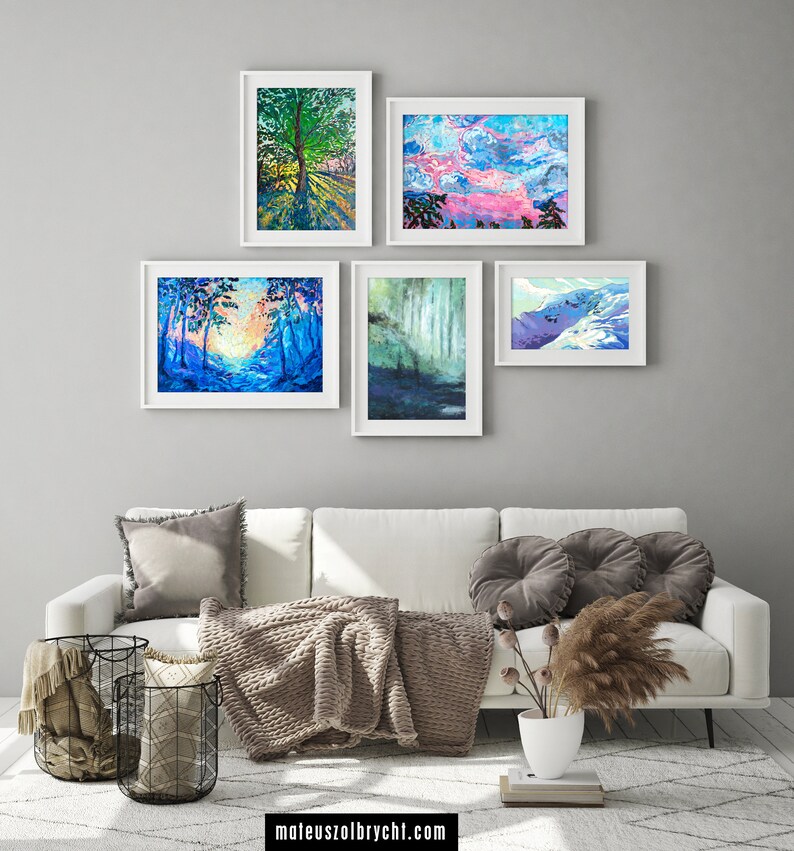 Fine Art Oil Painting Giclée Print Abstract Clouds Warm - Etsy