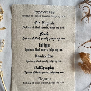 Your Custom Quote, Poem, Love Letter on Artisan Textured Paper ...