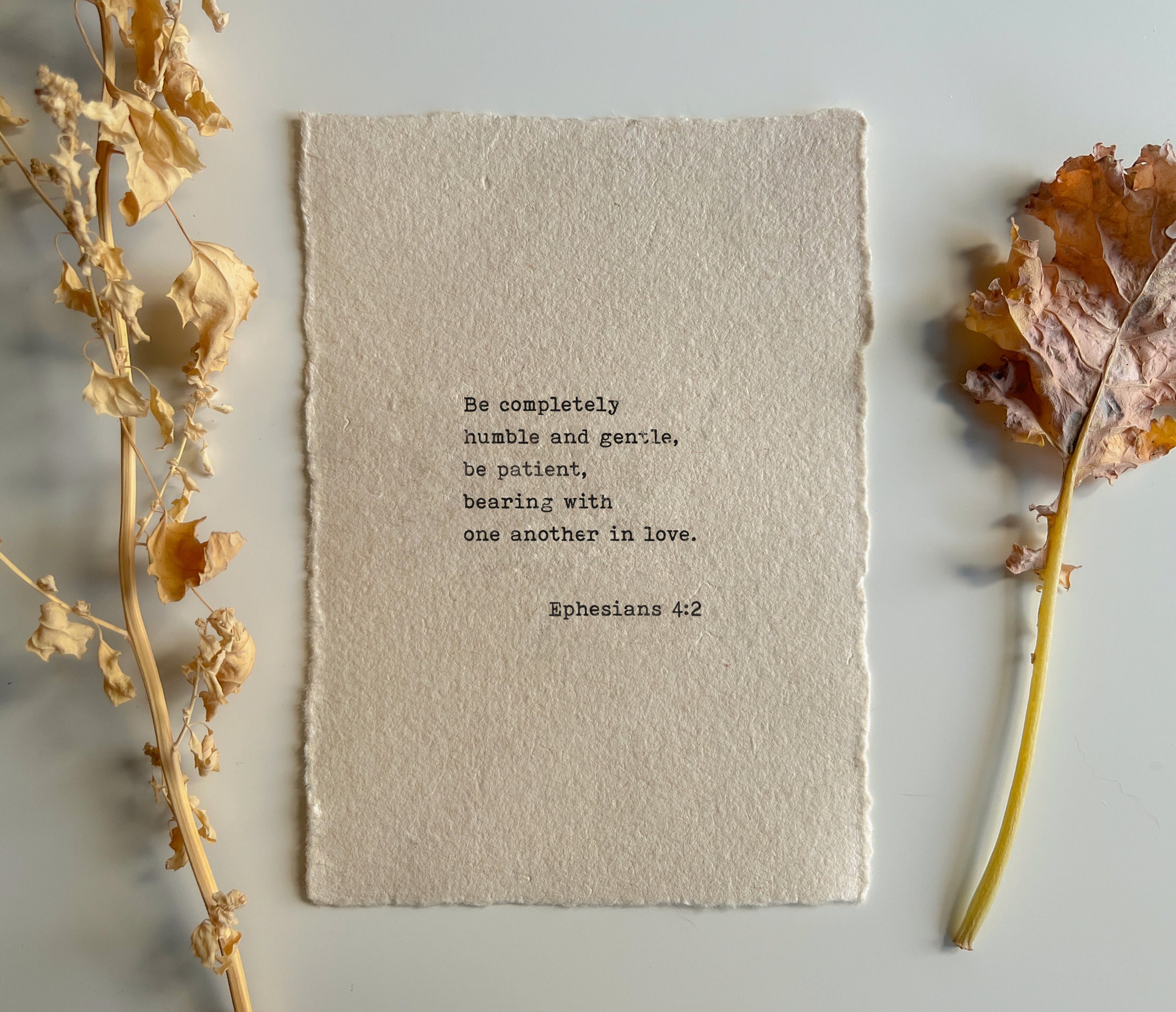 Hand Typed Love Poem on Handmade Artisan Flowers Papers Bible Quote ...