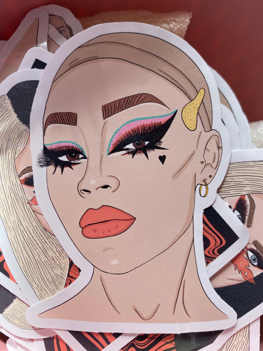 Drag Queen Makeup Vinyl Sticker / Drag Queen, Rupauls Drag Race, Drag ...