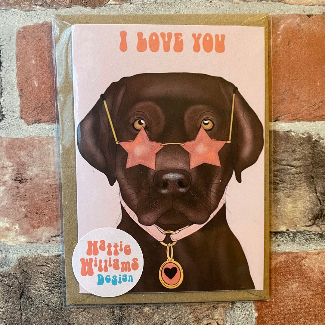 Labrador Love You Valentines Anniversary A6 Greeting Card - Etsy