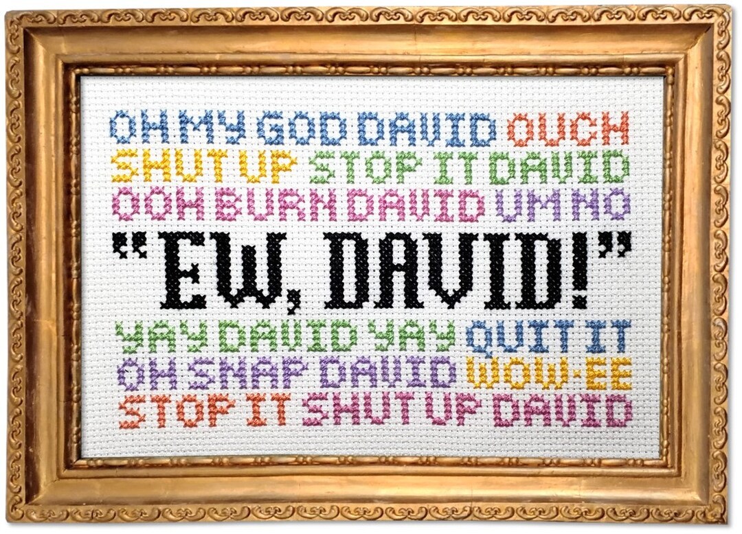 Ew, David Pdf Cross Stitch Pattern - Etsy