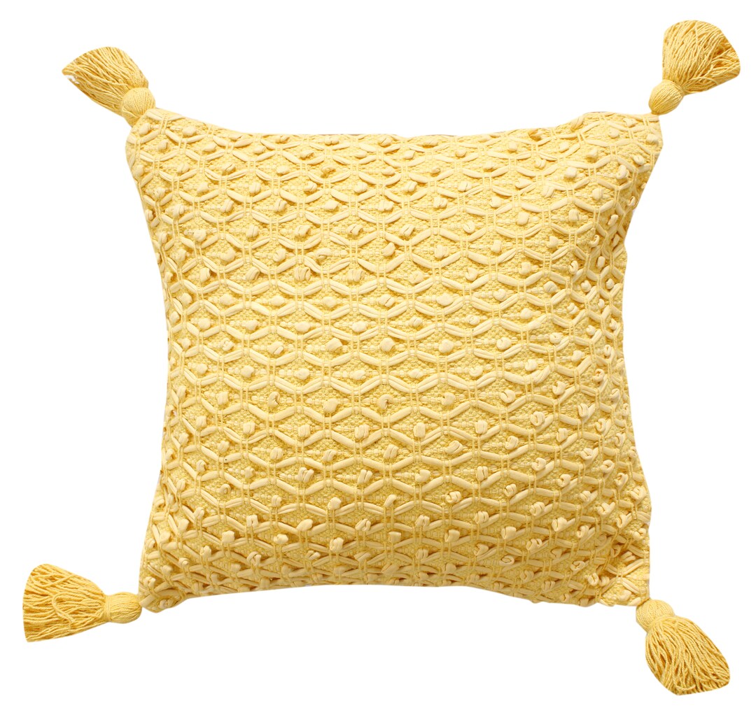 Bright Yellow Cushion Cover Made of 100% Cotton Ideal for Every Living ...