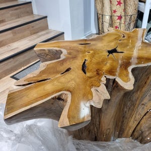 Root Table Solid Coffee Table Teak Wood Side Table Root Wood - Etsy