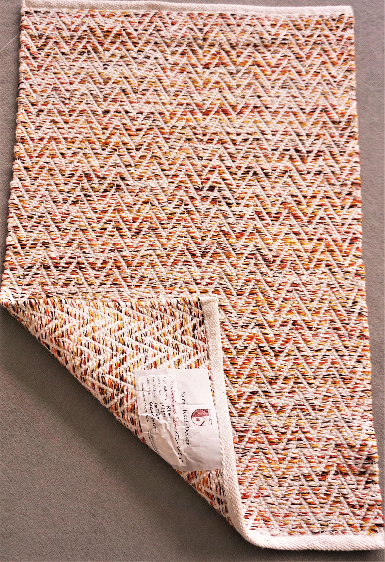 Hand-woven Rug Made of Scandinavian Cotton Multi-colored - Etsy