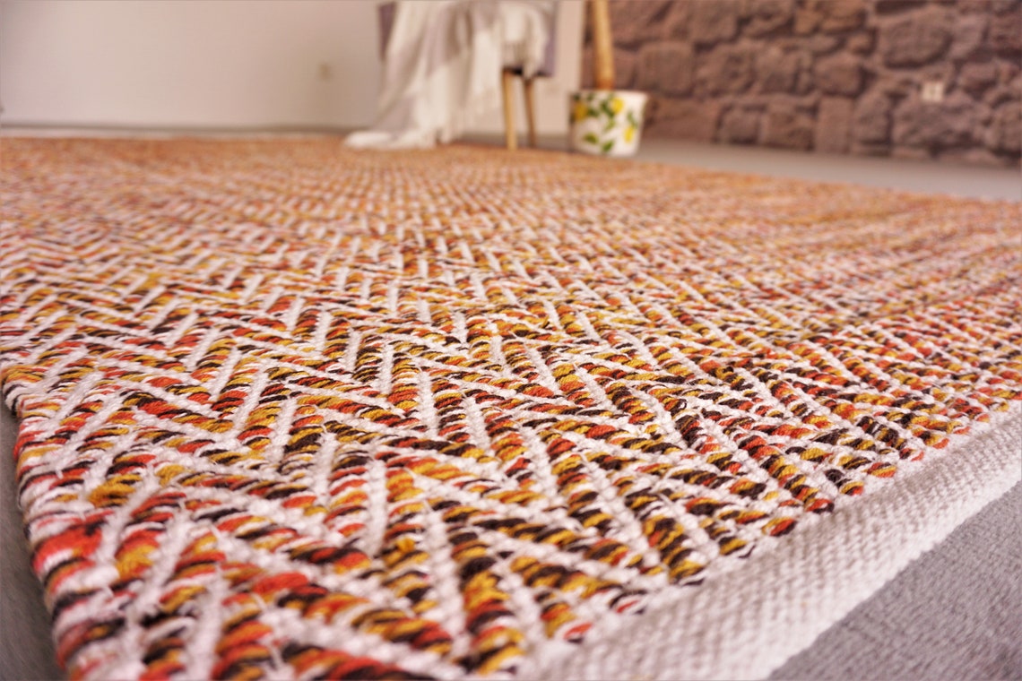 Hand-woven Rug Made of Scandinavian Cotton Multi-colored - Etsy