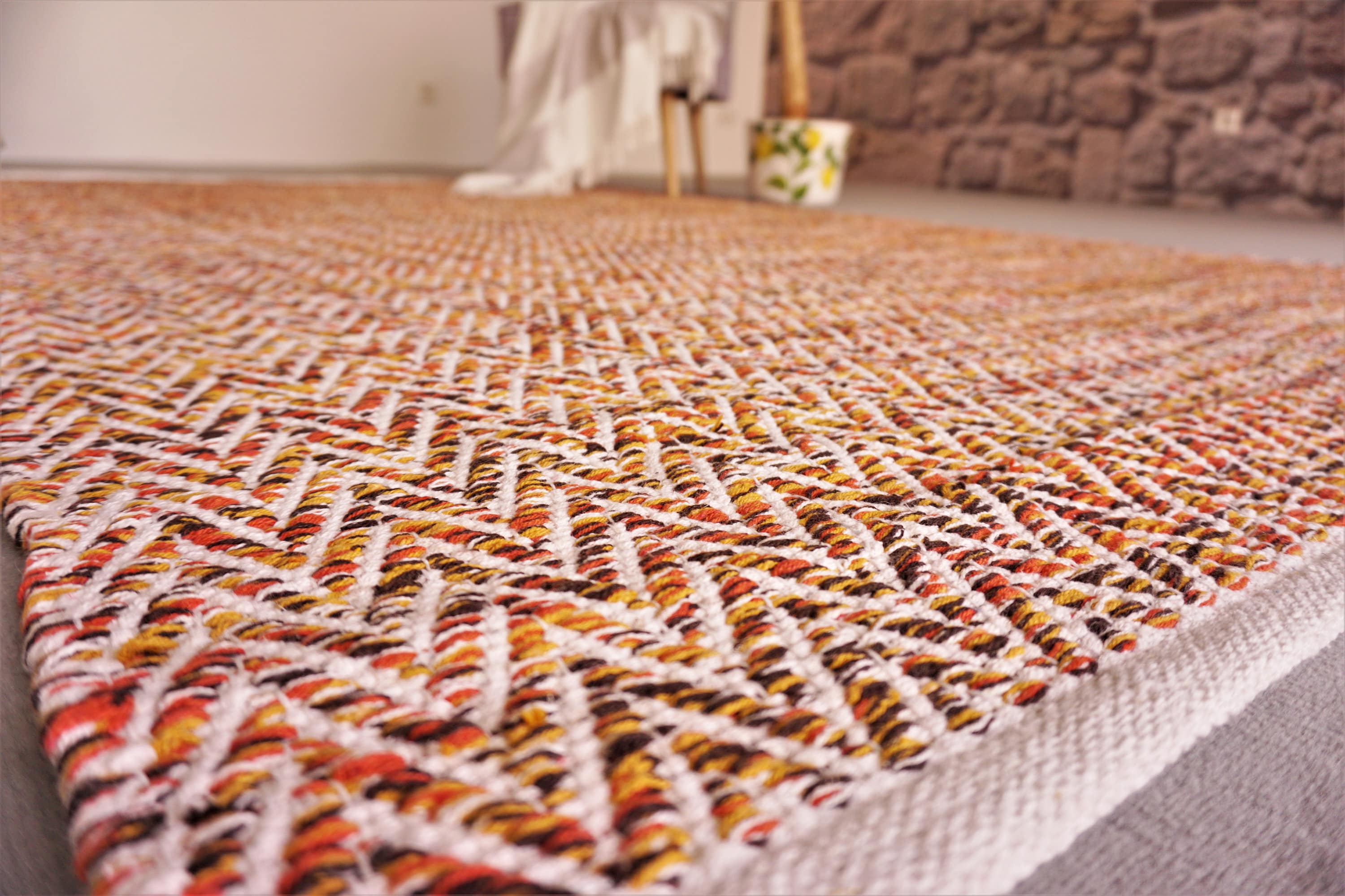 Hand-woven Rug Made of Scandinavian Cotton Multi-colored - Etsy