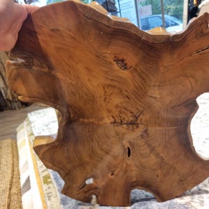 Solid Wood Coffee Table Side Table Root Wood Teak Disc - Etsy