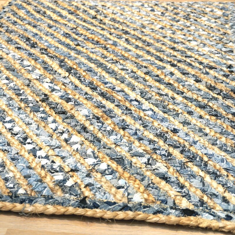 Denim Braided Rug - Etsy