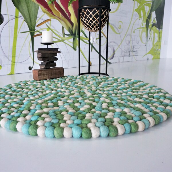 Felt Ball Rug - Etsy