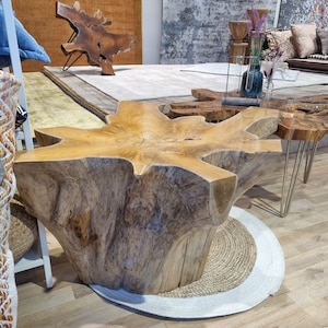 Root Table Solid Coffee Table Teak Wood Side Table Root Wood - Etsy