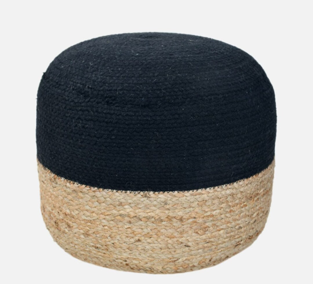 Hand-woven Sari Chindi-jute Pouf - Etsy