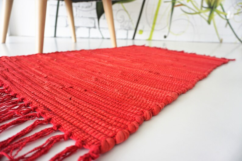 Handmade Chindi Rug Made From 100% Recycled Fabrics - Etsy