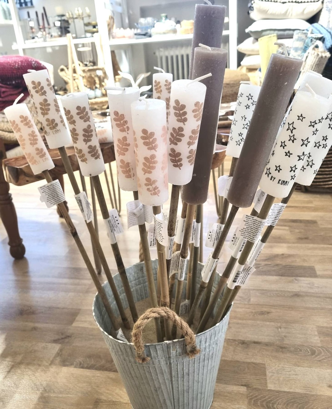 Torch Candles Outdoor Candle Torch Multi-colored Ø3.8x12cm Rustic - Etsy