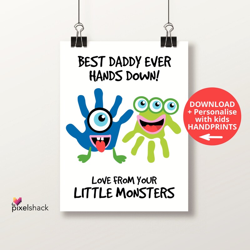 Father Day Handprint - Etsy