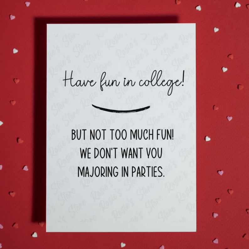 College Gift • Blank Greeting Card • College Card • Going to College ...