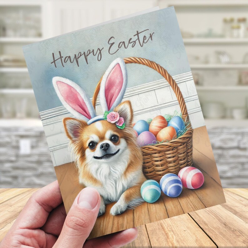 Happy Easter Printable Card Digital Download Chihuahua Dog Pet Lover ...