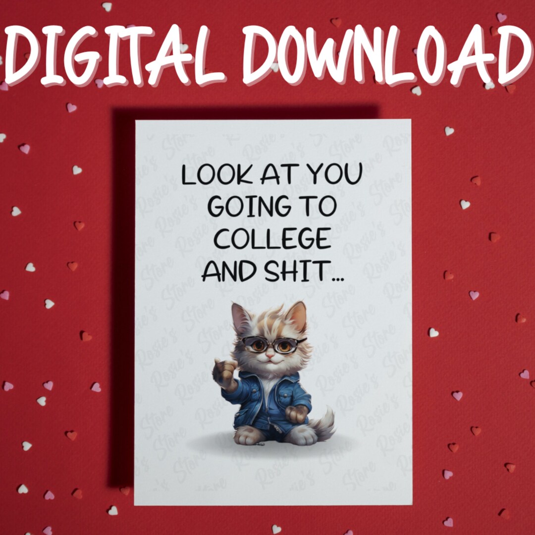 College Gift • Printable Card • Digital Download • College Card • Going ...