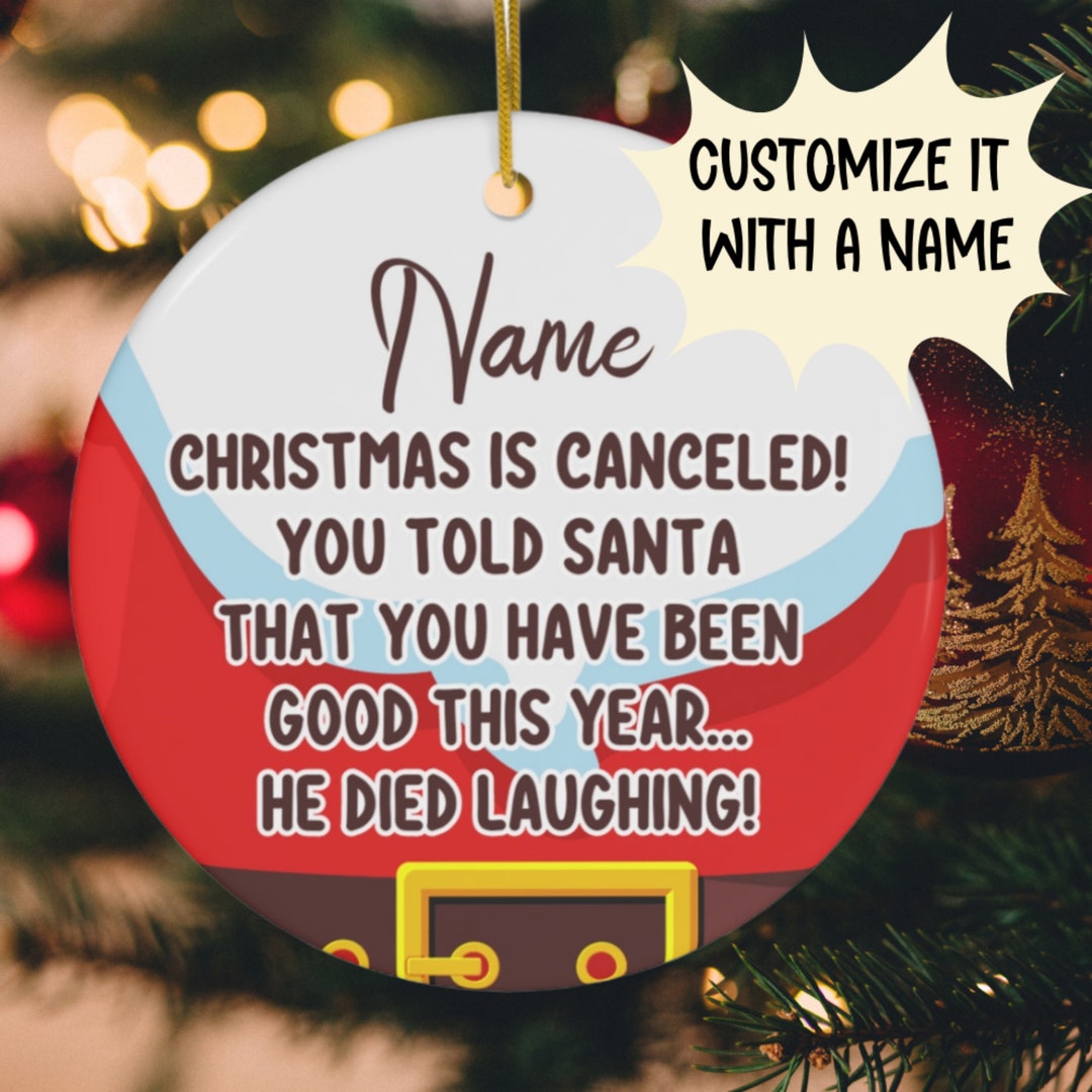 Funny Christmas Ornament Personalized Christmas Ornament Custom Holiday ...