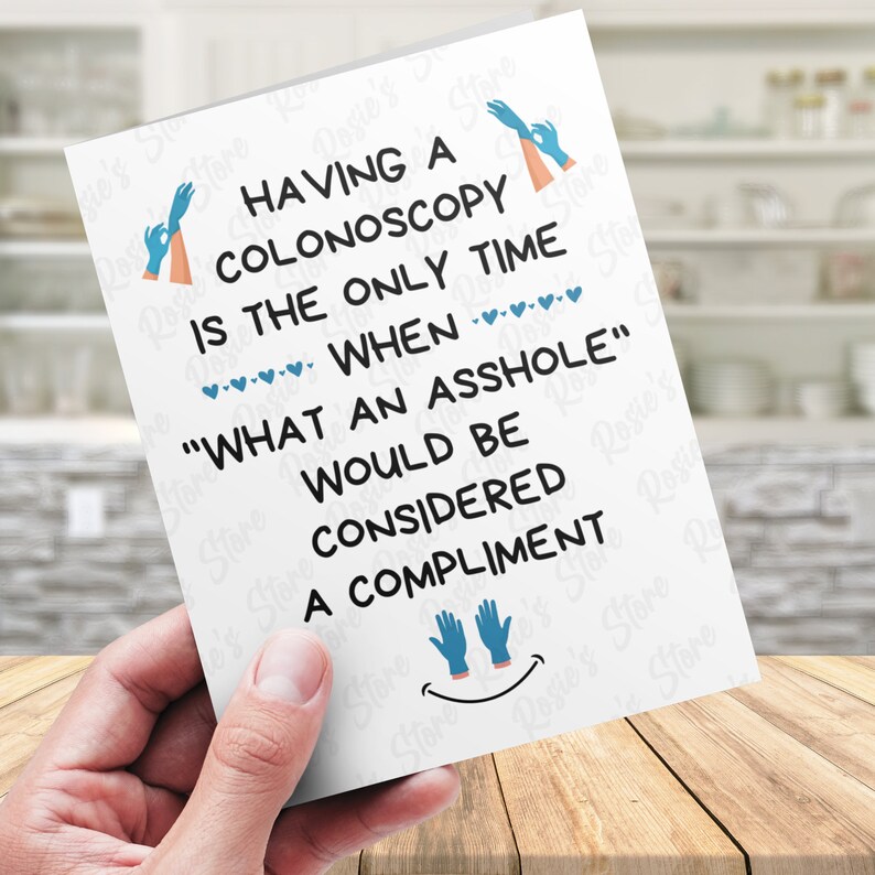 Funny Colonoscopy Card • Printable Card • Digital Download • Friendship ...