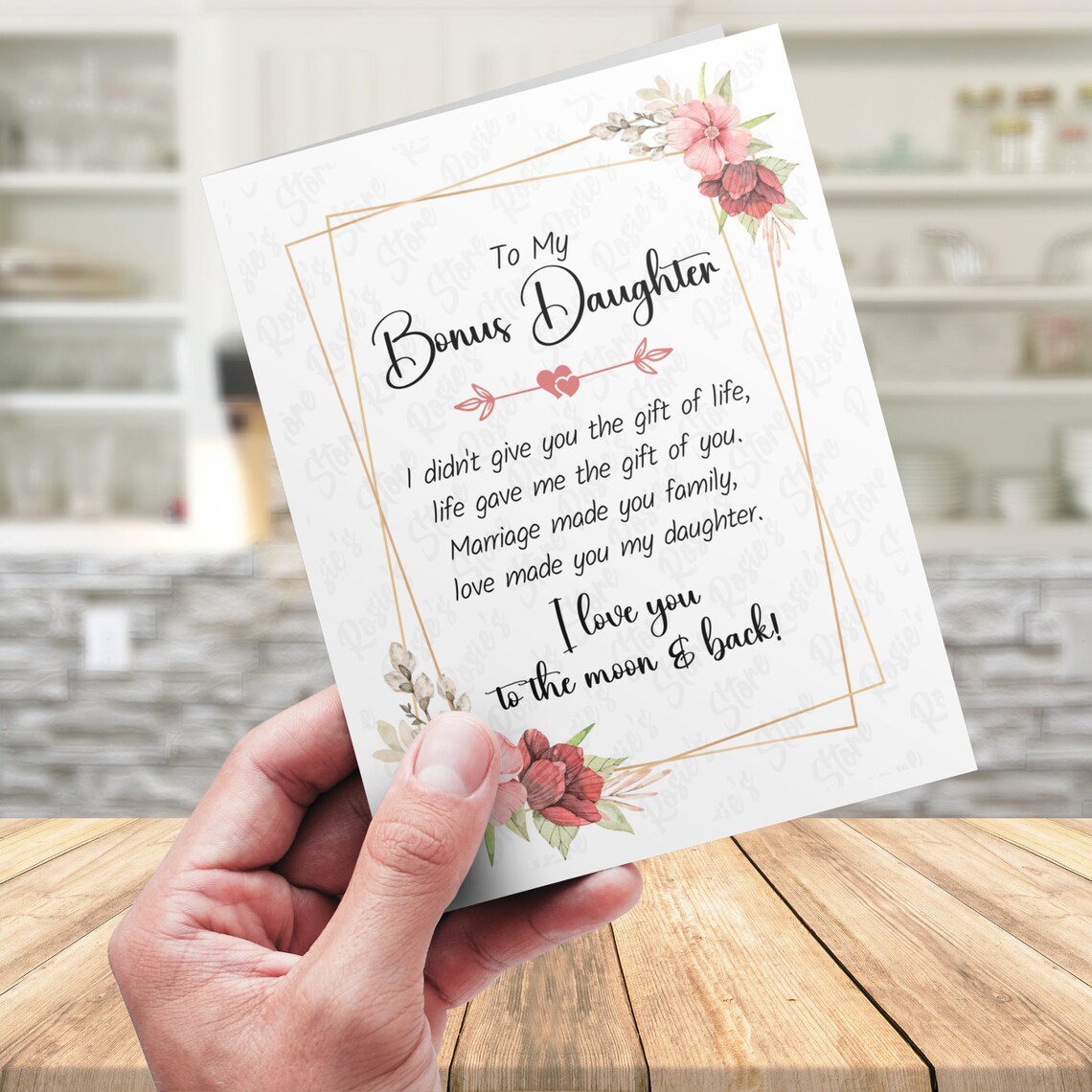 Bonus Daughter Birthday Card • Printable Card • Digital Download • Card ...
