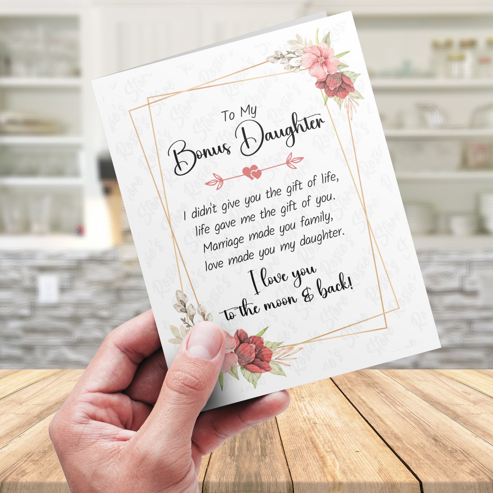 Bonus Daughter Birthday Card • Printable Card • Digital Download • Card ...