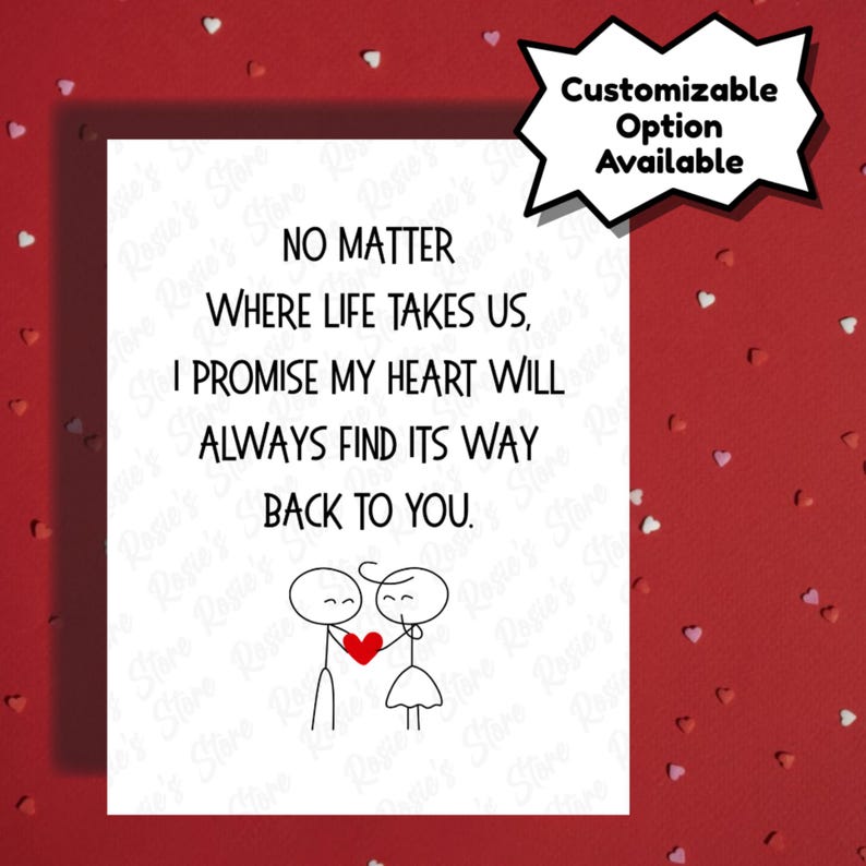 Romantic Love Message for Couples, Greeting Card, Sentimental ...