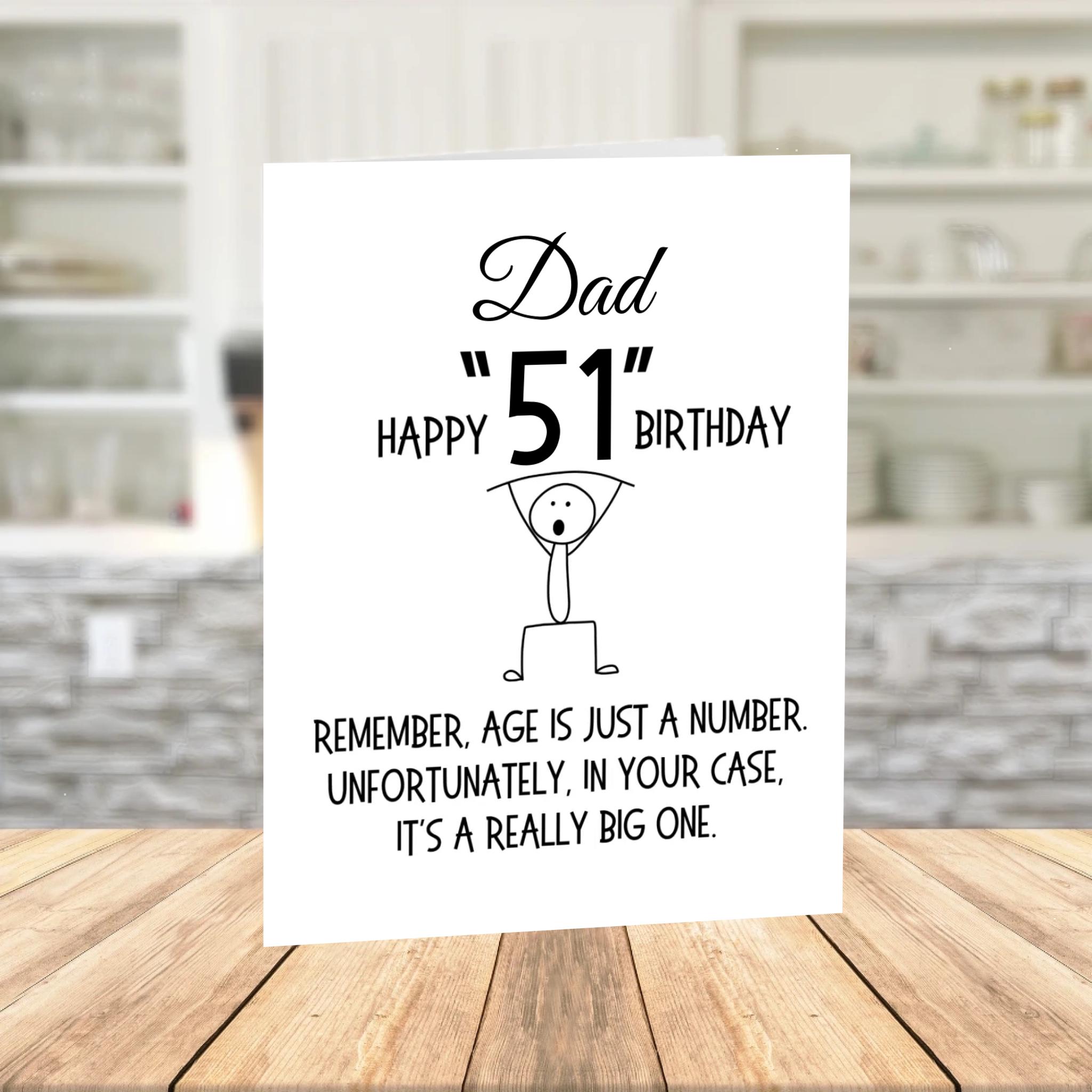 Funny Birthday Greeting Card for Dad, Uncle, Friend, Son, Grandfather ...