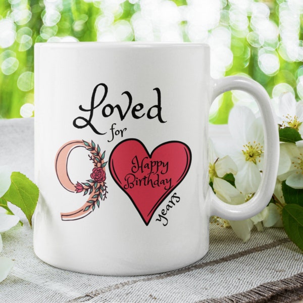 90th Birthday Mug - Etsy