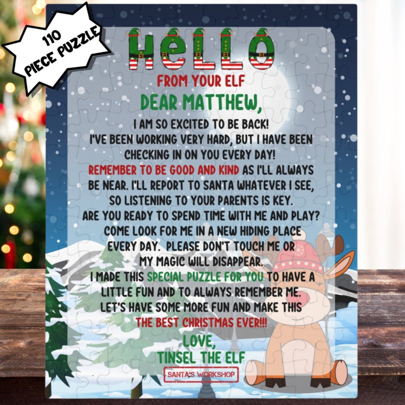 Carta de elfo de Elf Carta de bienvenida Carta de llegada del - Etsy México