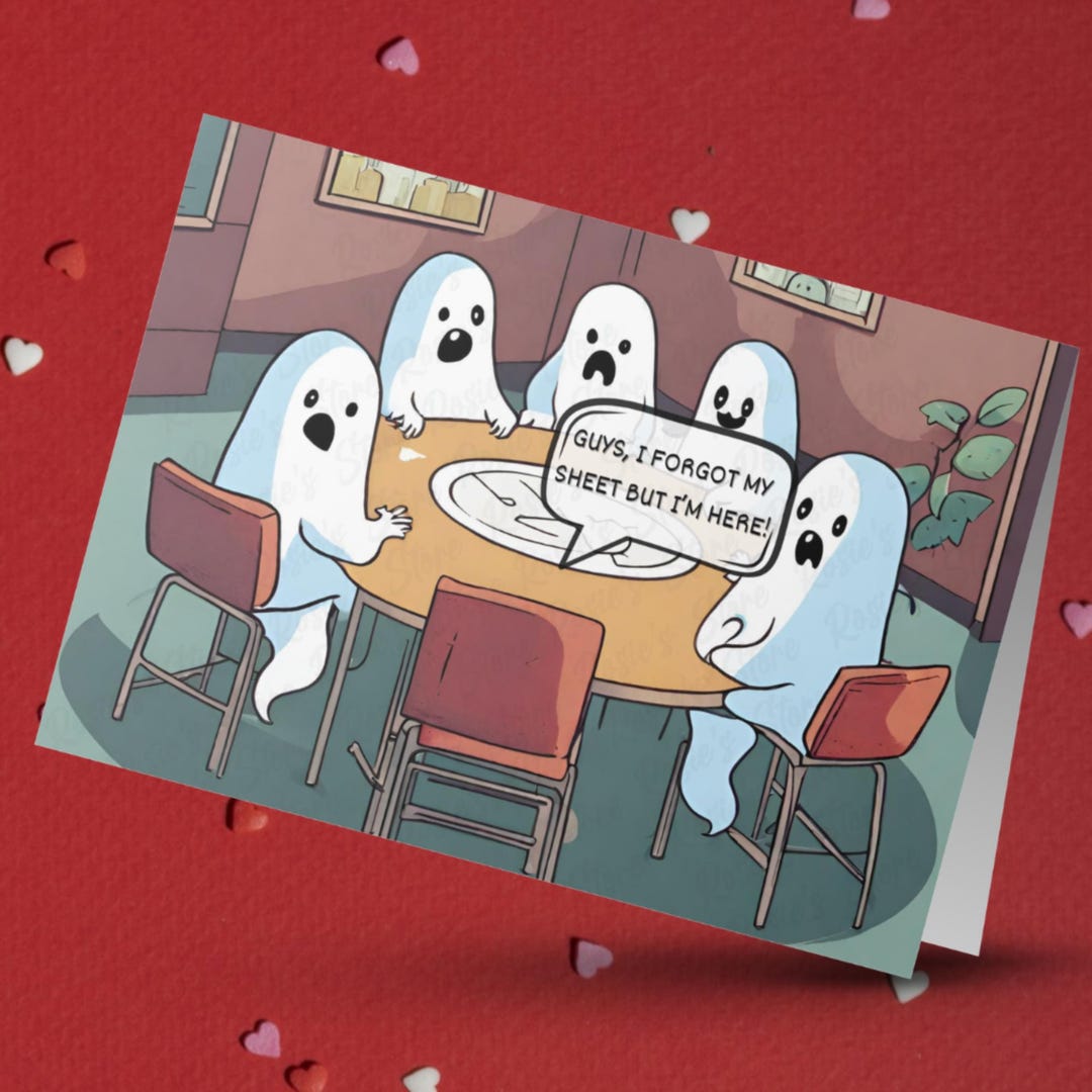 Funny Greeting Card for Friend Co-worker Her Him Ghost Happy Halloween ...