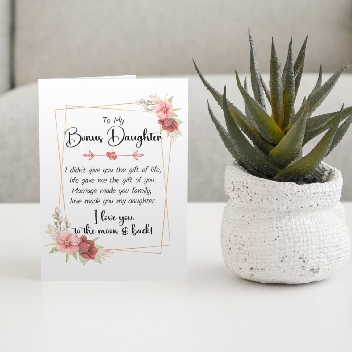 Bonus Daughter Birthday Card Printable Card Digital - Etsy UK