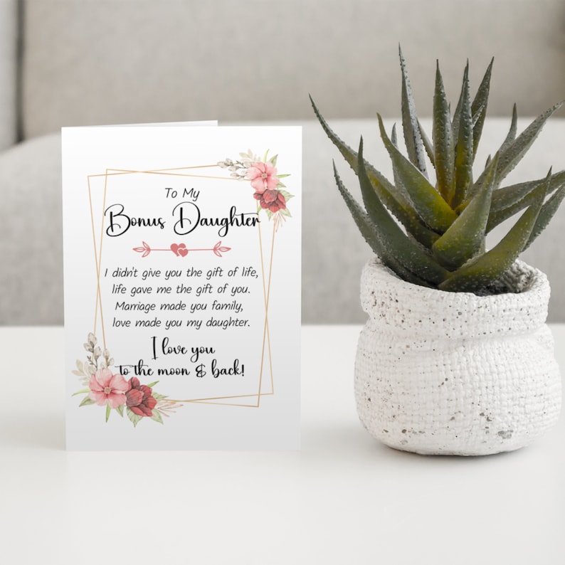 Bonus Daughter Birthday Card Printable Card Digital - Etsy
