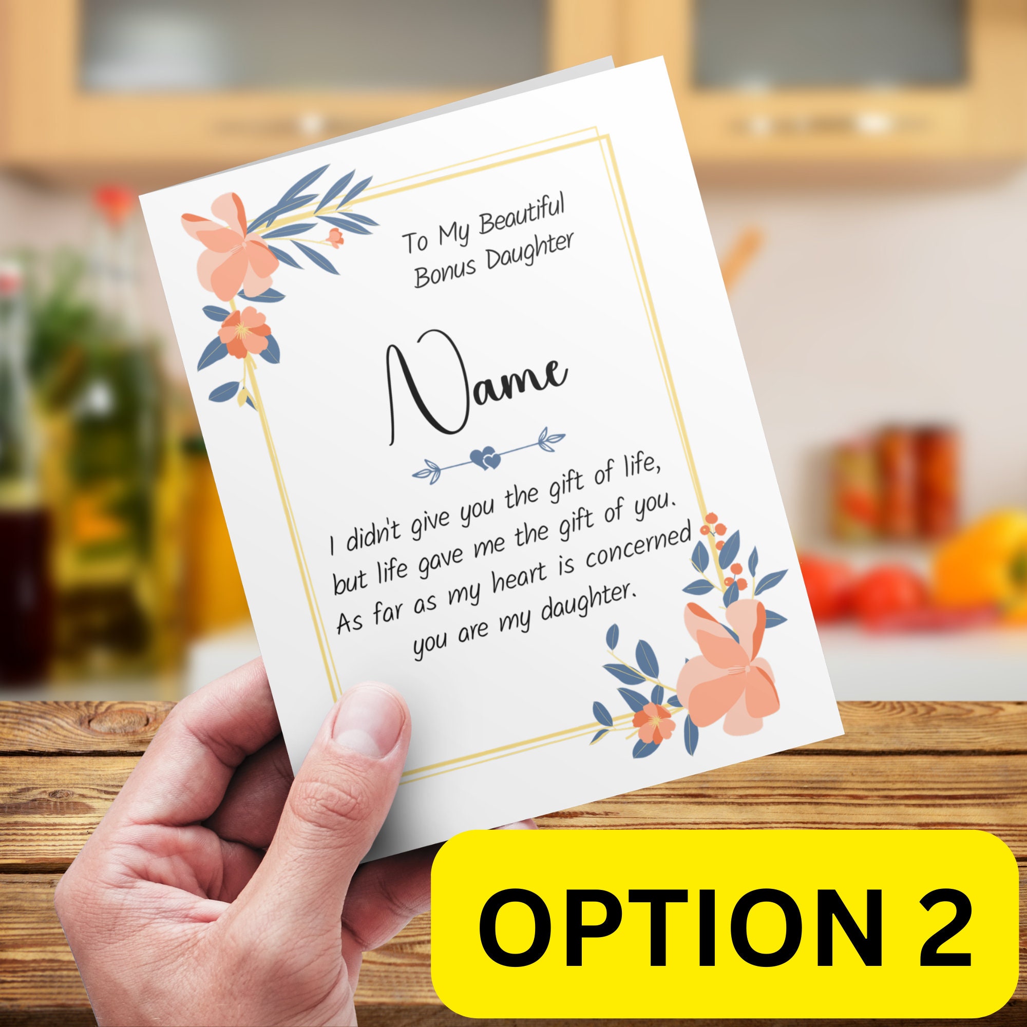 Bonus Daughter Birthday Card • Printable Card • Digital Download • Card ...