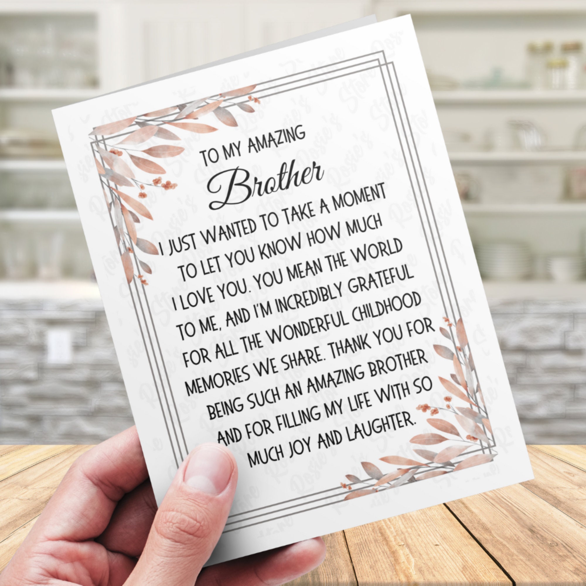 Custom Card for Brother Greeting Card Little or Big Brother Gift Ideas ...