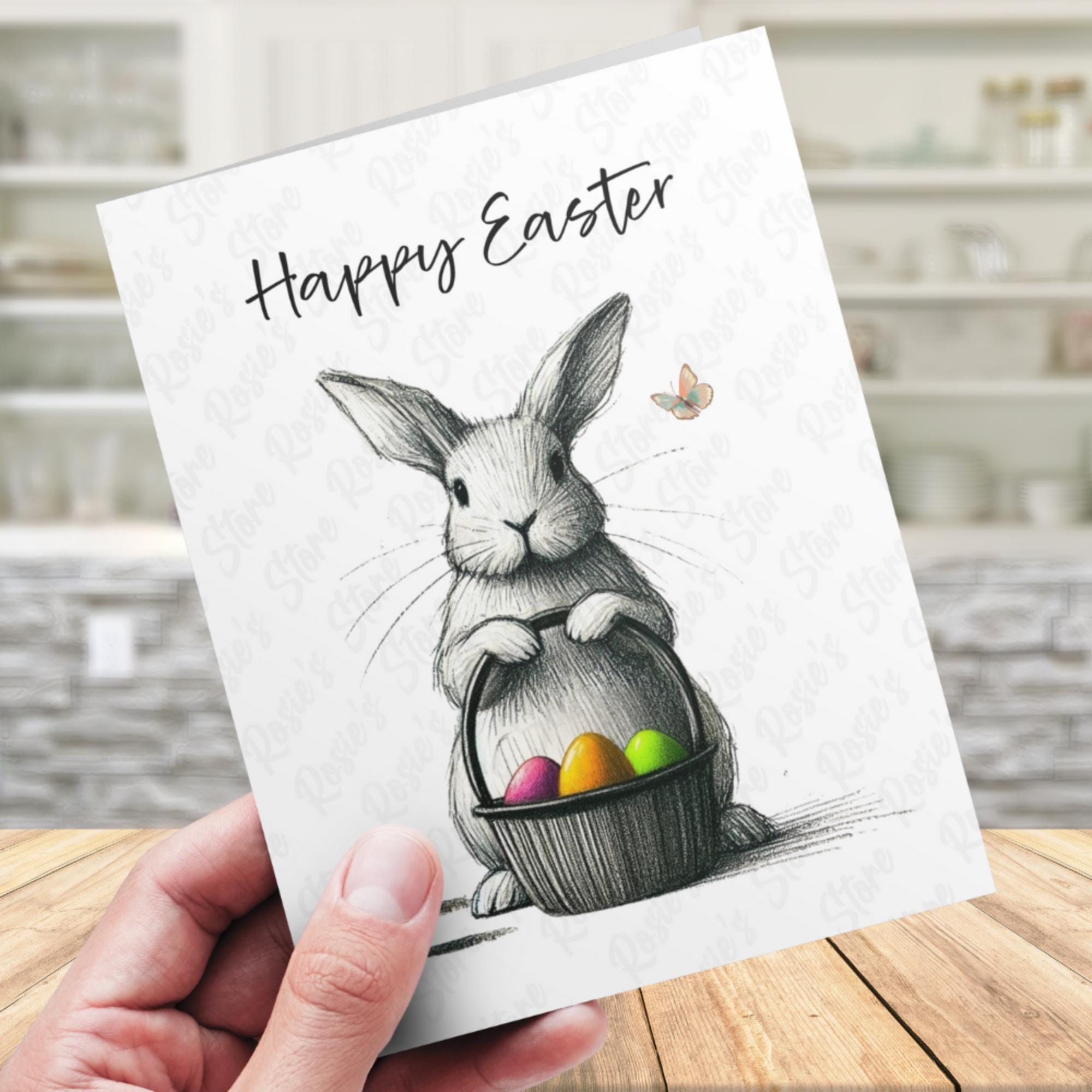 Happy Easter Printable Card Digital Download Easter Bunny Lover ...
