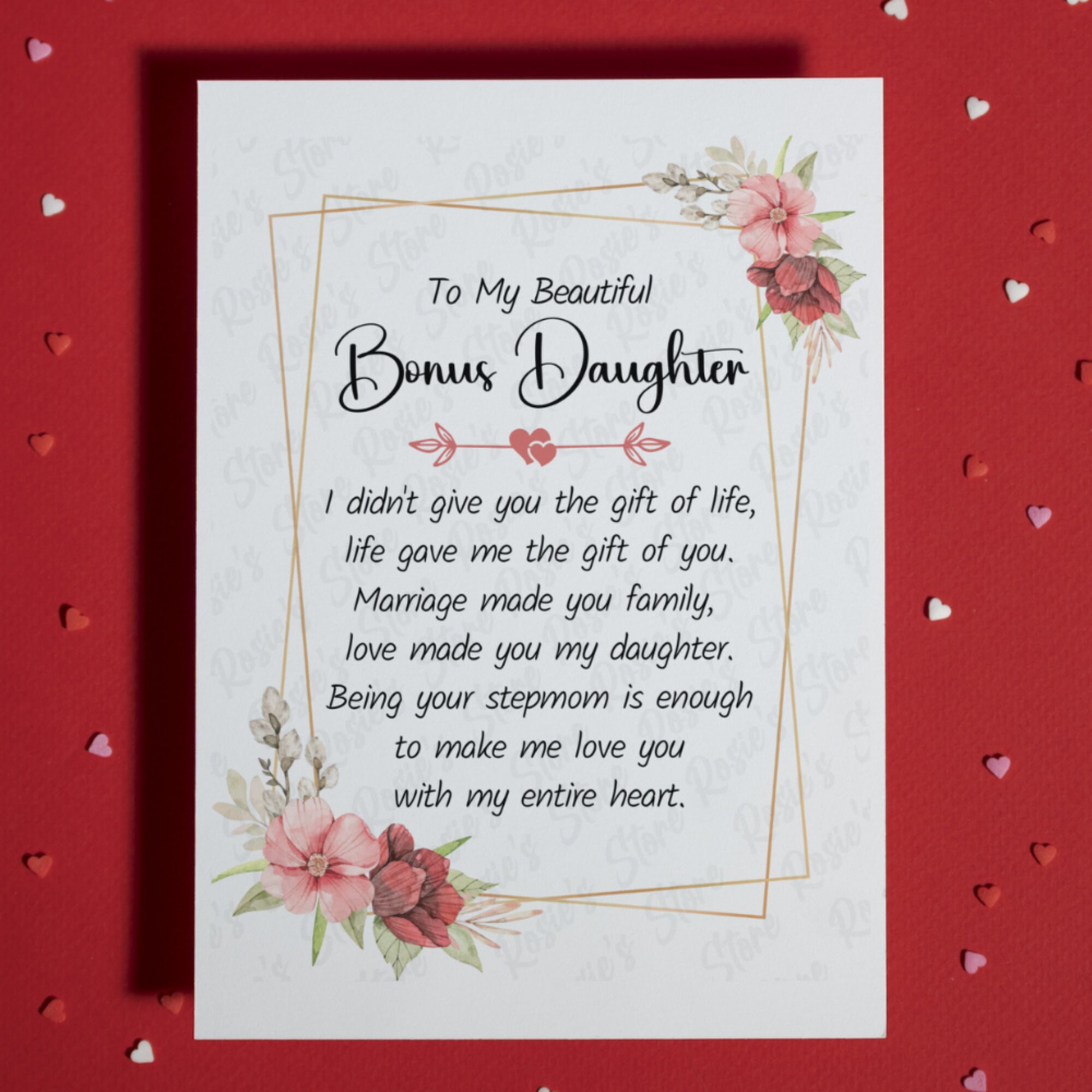 Bonus Daughter Birthday Card Printable Card Digital Download Card Bonus ...