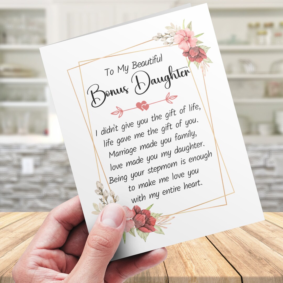 Bonus Daughter Birthday Card Printable Card Digital - Etsy