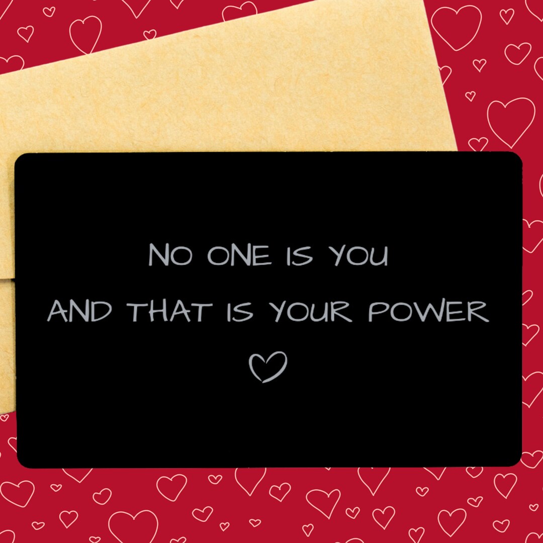 Gift • Wallet Card • Inspirational Quote • Pocket Keepsake for Him Her ...