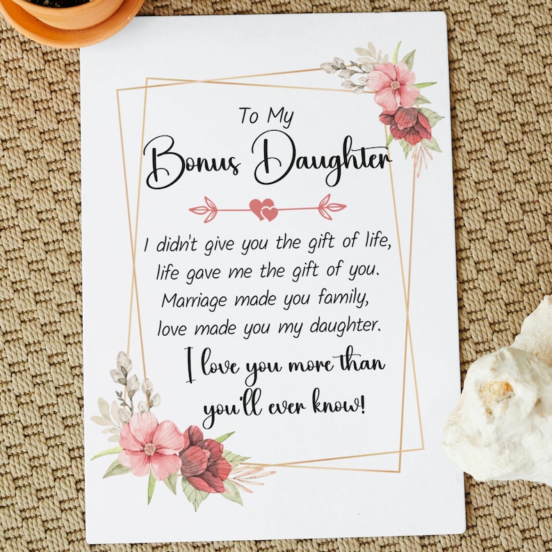 Bonus Daughter Birthday Card Printable Card Digital - Etsy